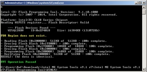 Intel FPT (Flash Programming Tool): Direct SPI Flash Access Utility